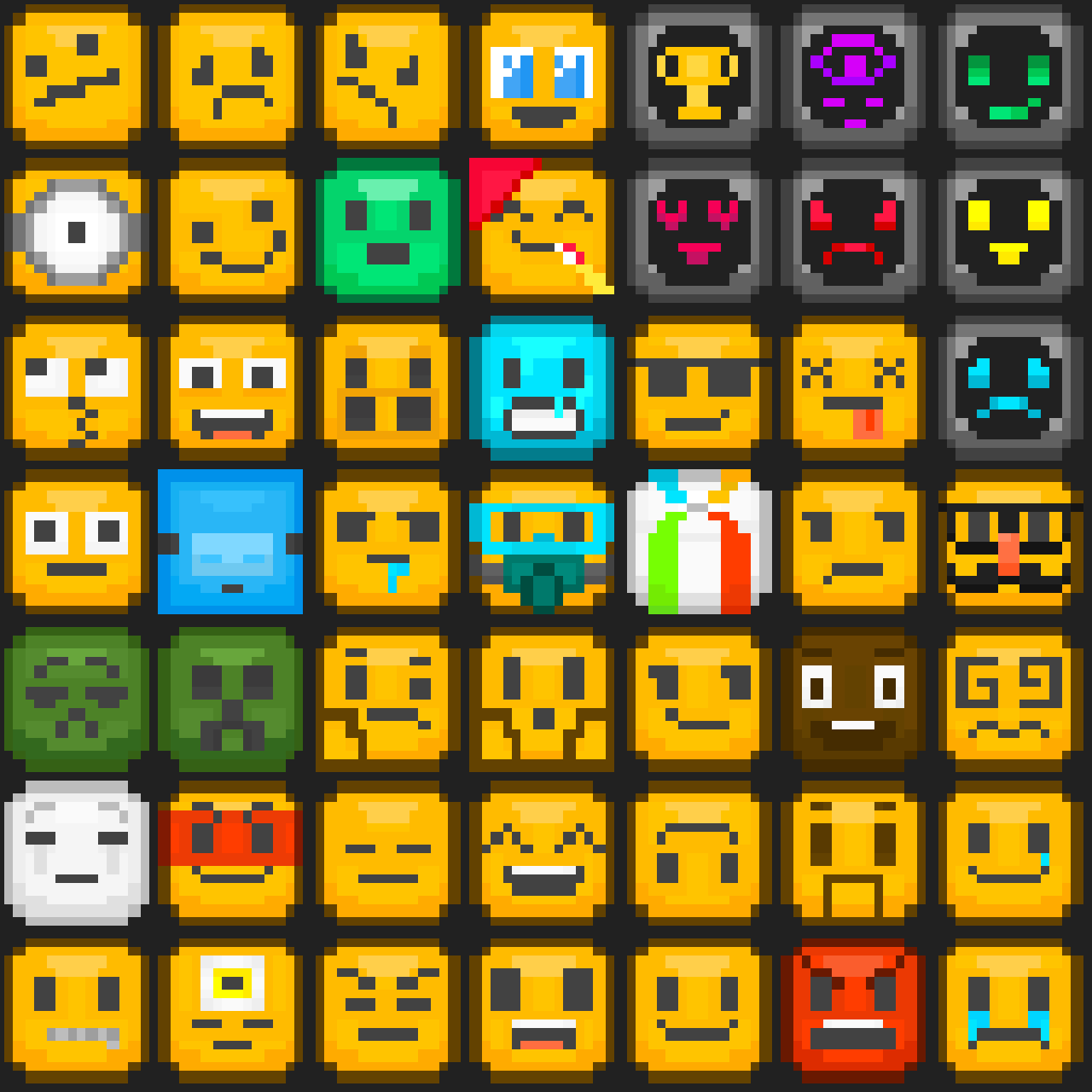 Minecraft Pixel Art Smiley