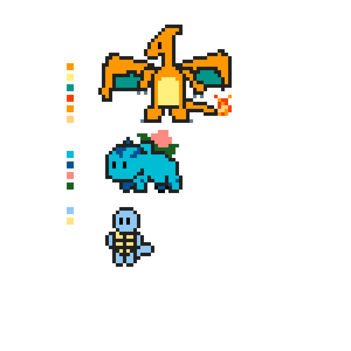 Pixilart - starters revamped better by turtleboy123