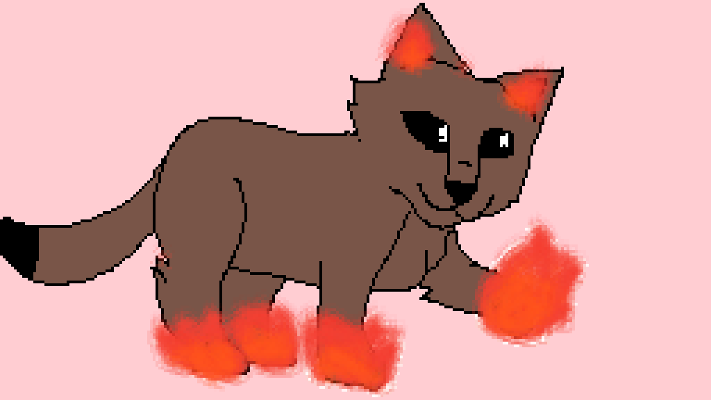 Editing cat with fire powers - Free online pixel art drawing tool ...