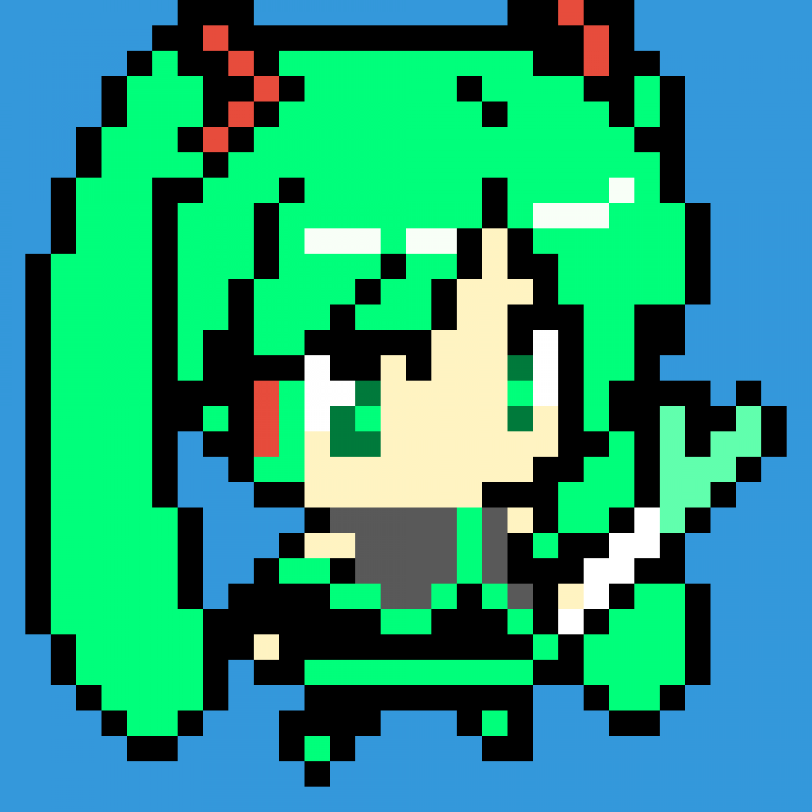 Pixilart - Hatsune Miku by TheSwappySans
