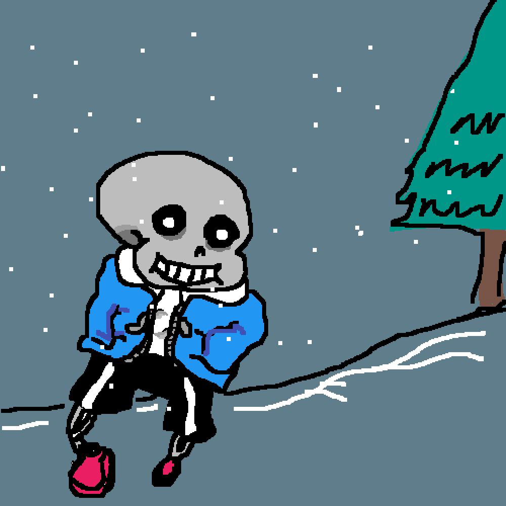 Pixilart - sans in snowdin by bimmy-bobo