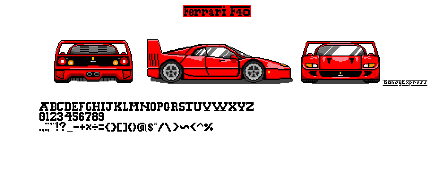Editing Ferrari F40 - Free online pixel art drawing tool - Pixilart