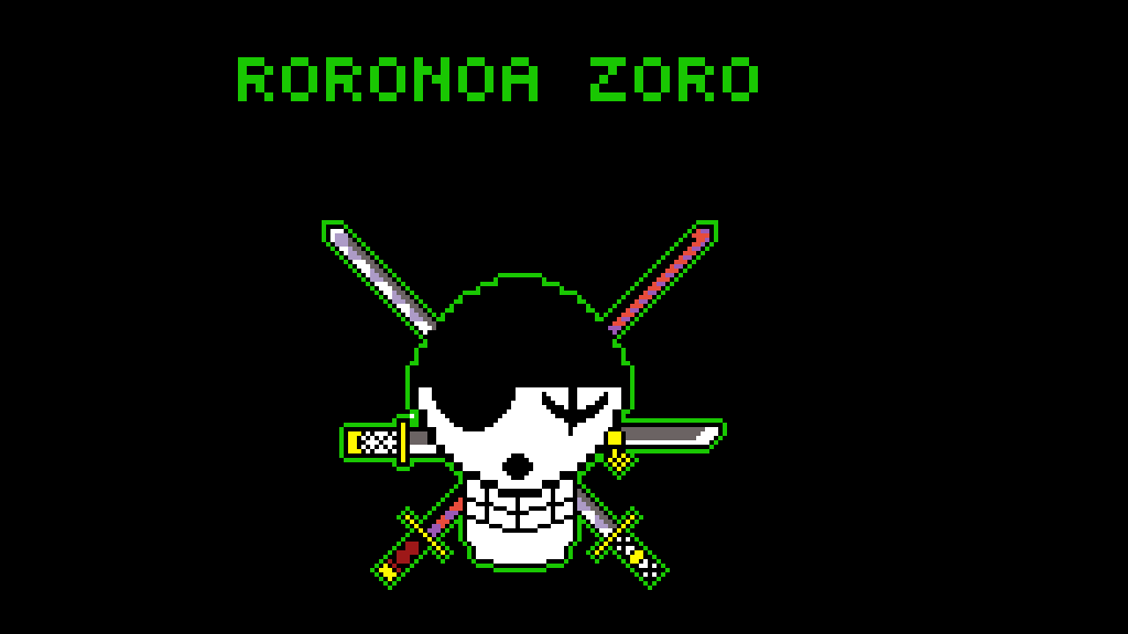 Editing Roronoa Zoro Jolly Roger - Free online pixel art drawing tool ...