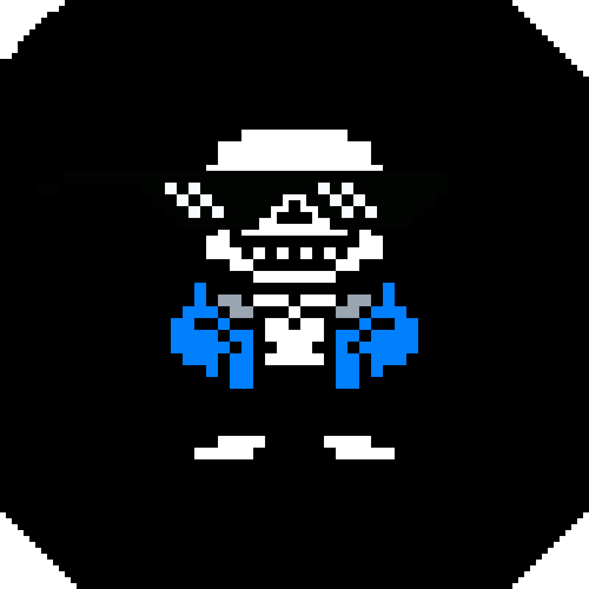 Pixilart - undertale with mlg glases by Anonymous