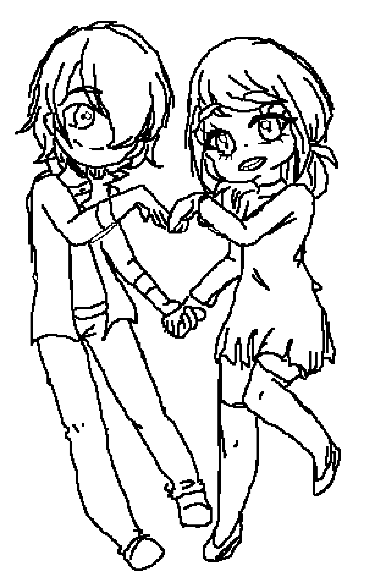 Editing Anime Couple Base - Free online pixel art drawing tool - Pixilart
