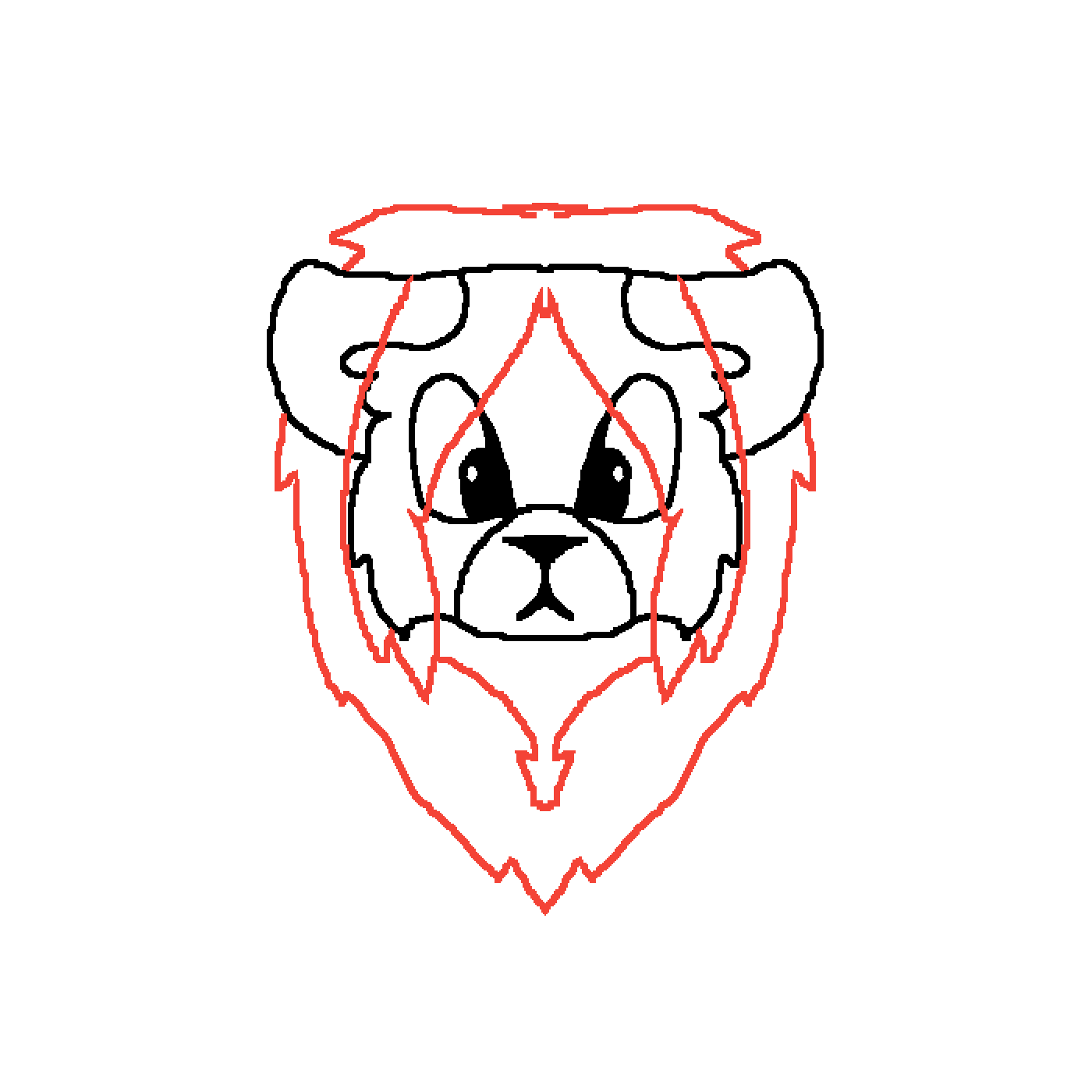 Pixilart - male lion base by McKinnon