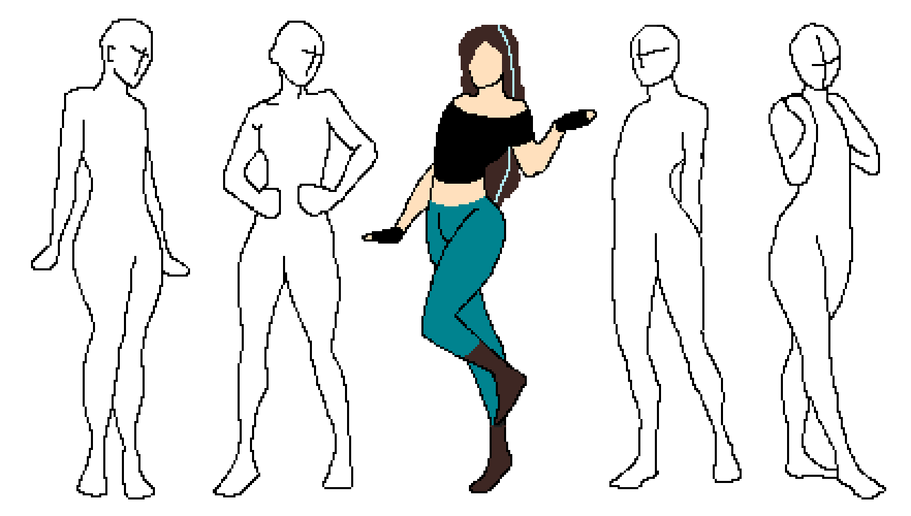 Pixilart - Posing Humans by OceanMisty