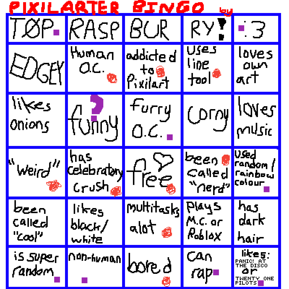 Pixilart - Triple Bingo... ;-; by Deathstarkille