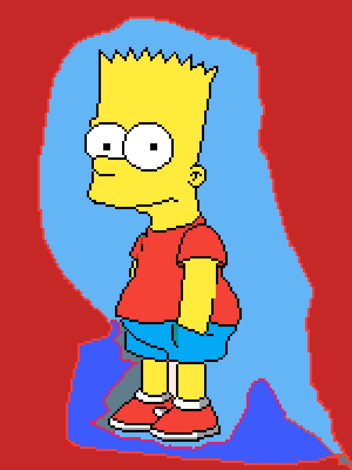Editing Bart simpson - Free online pixel art drawing tool - Pixilart