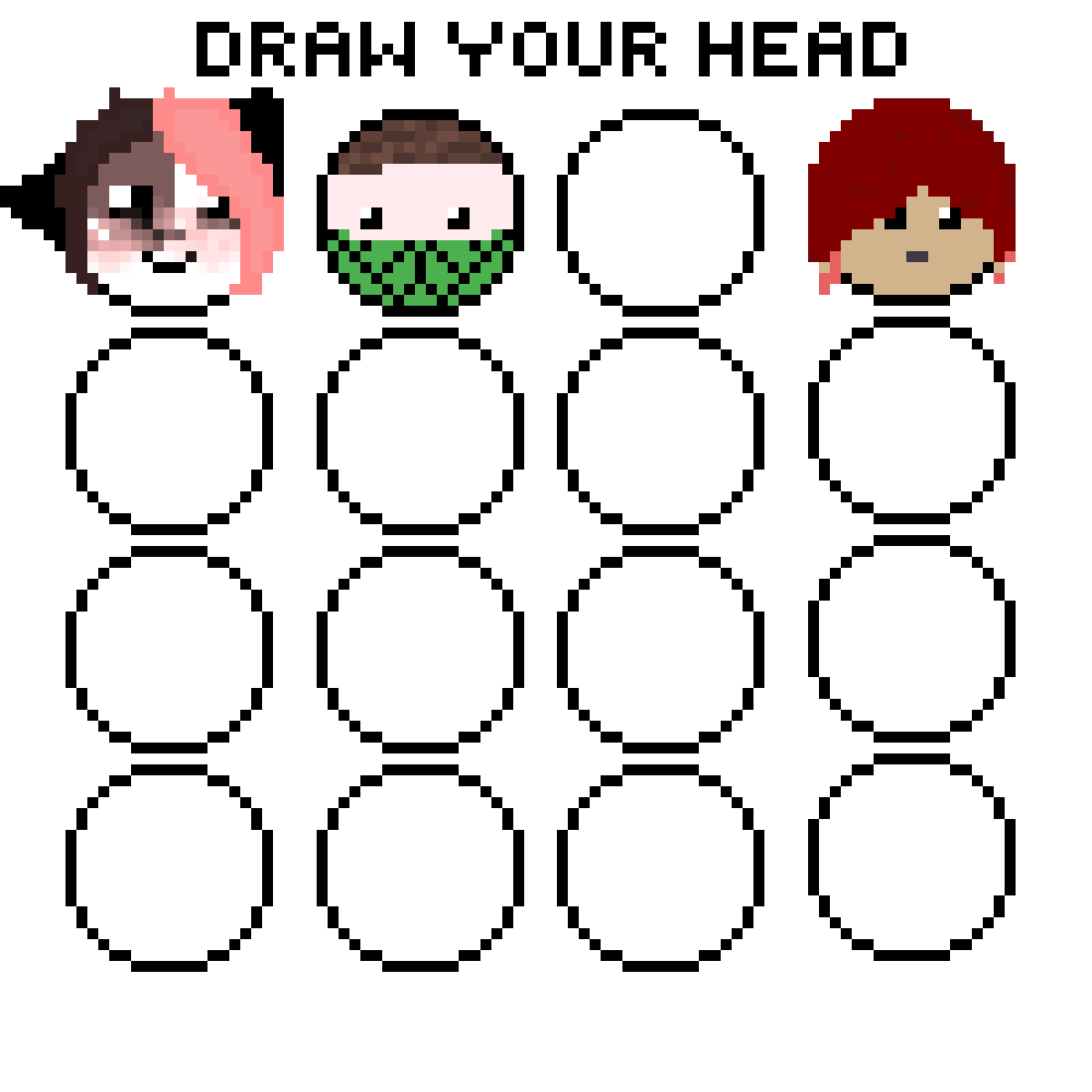 Editing Draw your head - Free online pixel art drawing tool - Pixilart