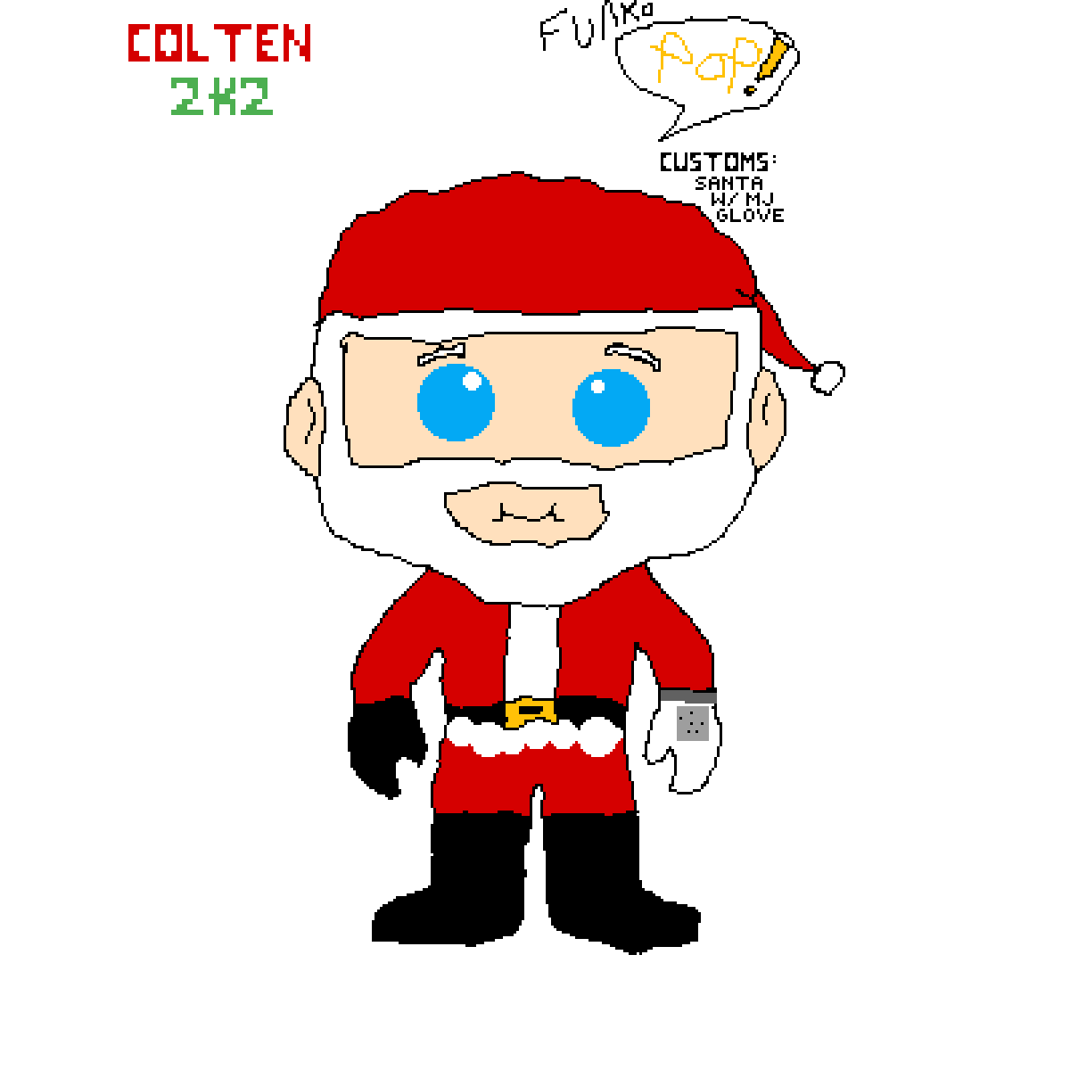 Pixilart - FUNKO POP Fanmade Santa by colten2k2
