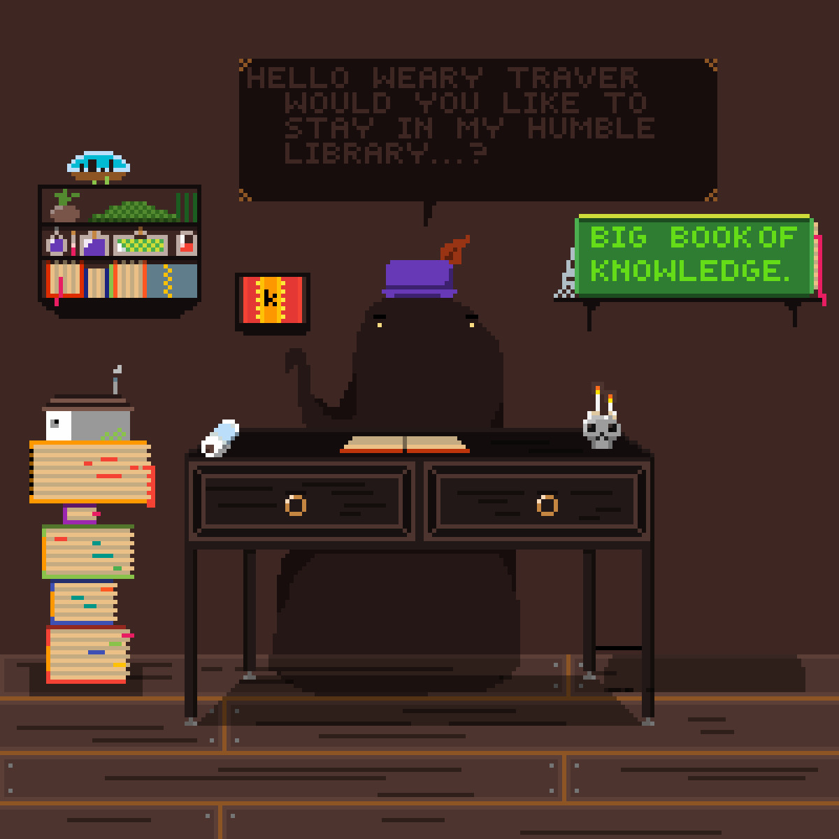 Pixilart - wizard groobles magic library by Alpha6