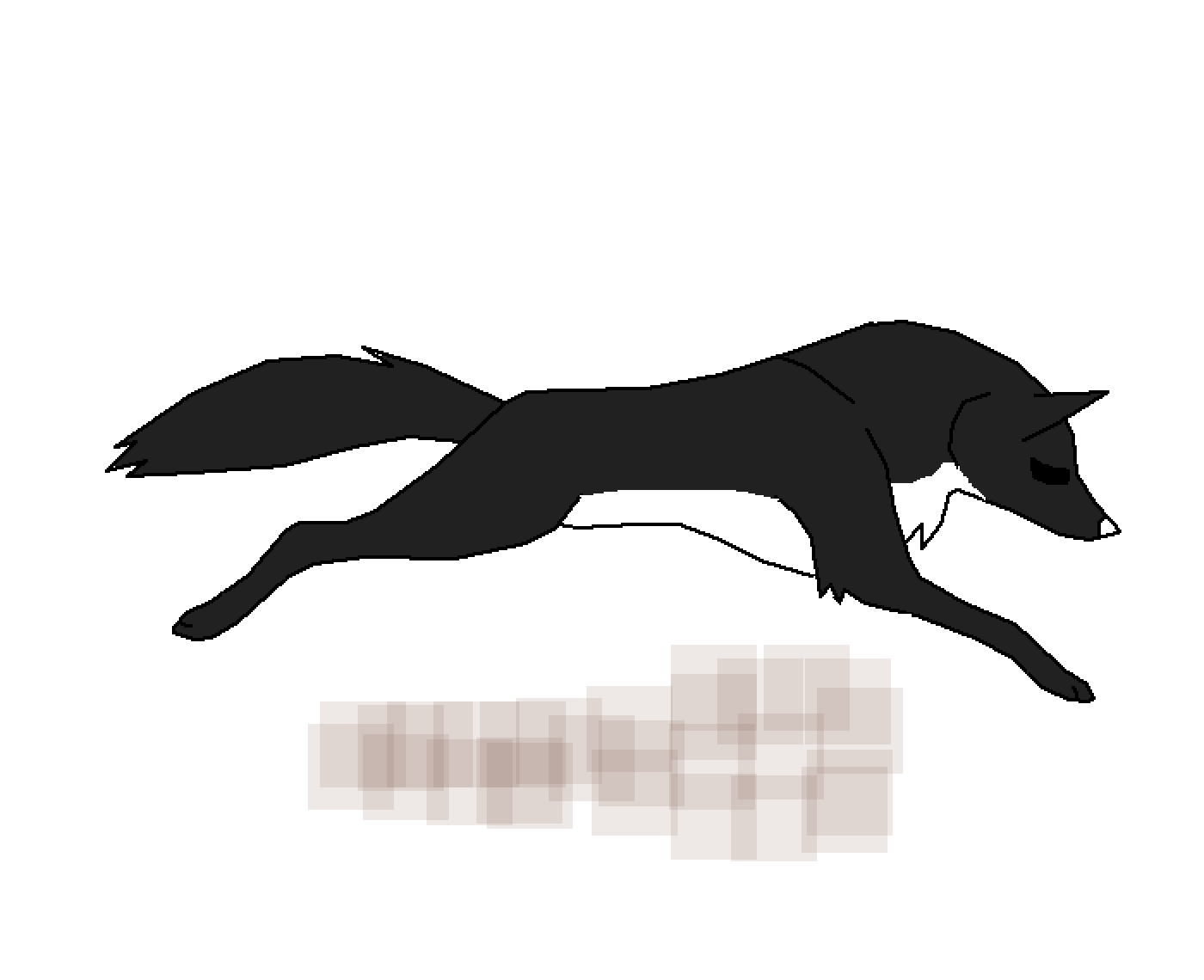 Pixilart - Gray Wolf Running by B1rdL0ver