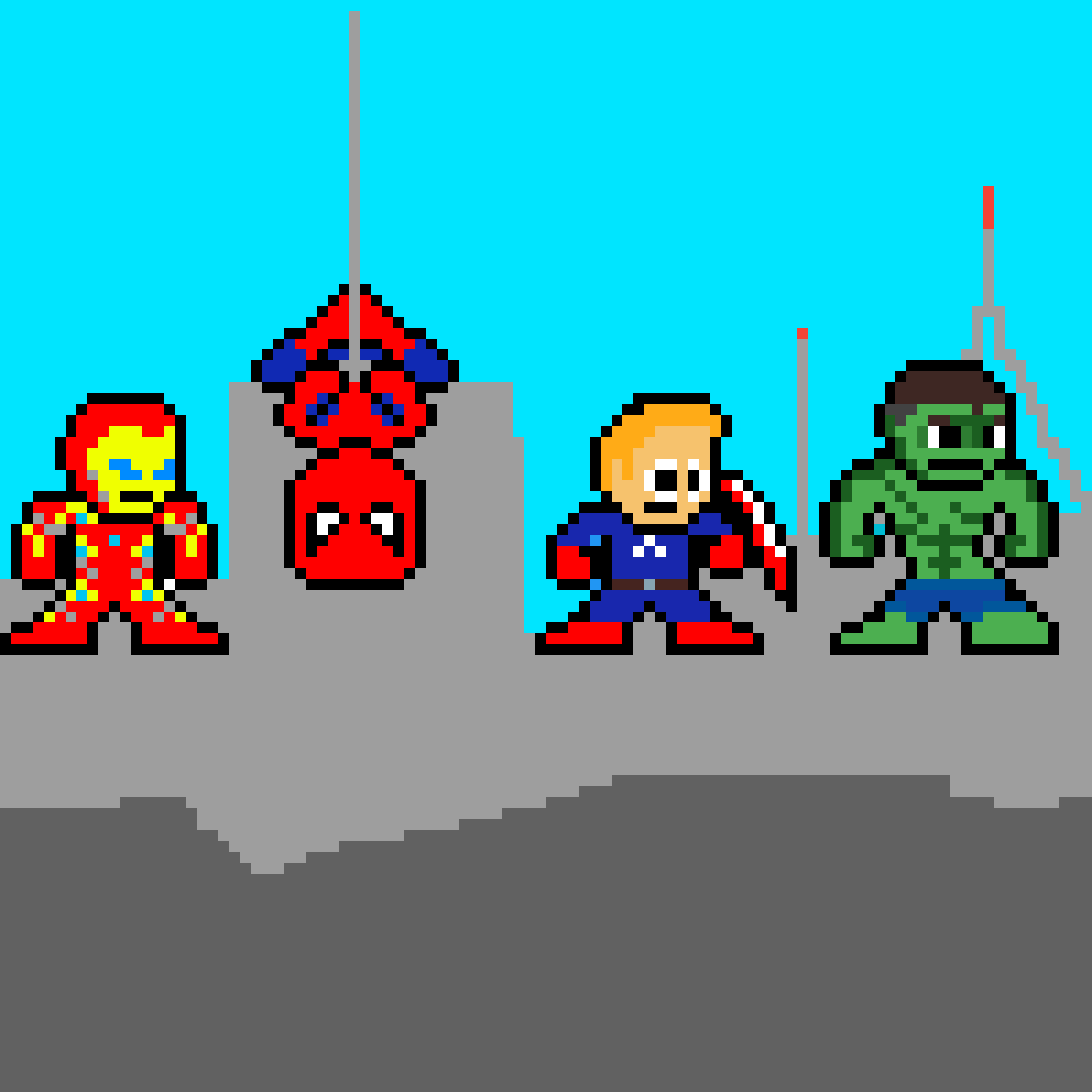 Pixilart Avengers Pixel Art Wip By The Yoshi Jedi