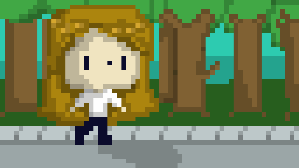 Pixilart - Pixel girl walking on a street by Dianharsh