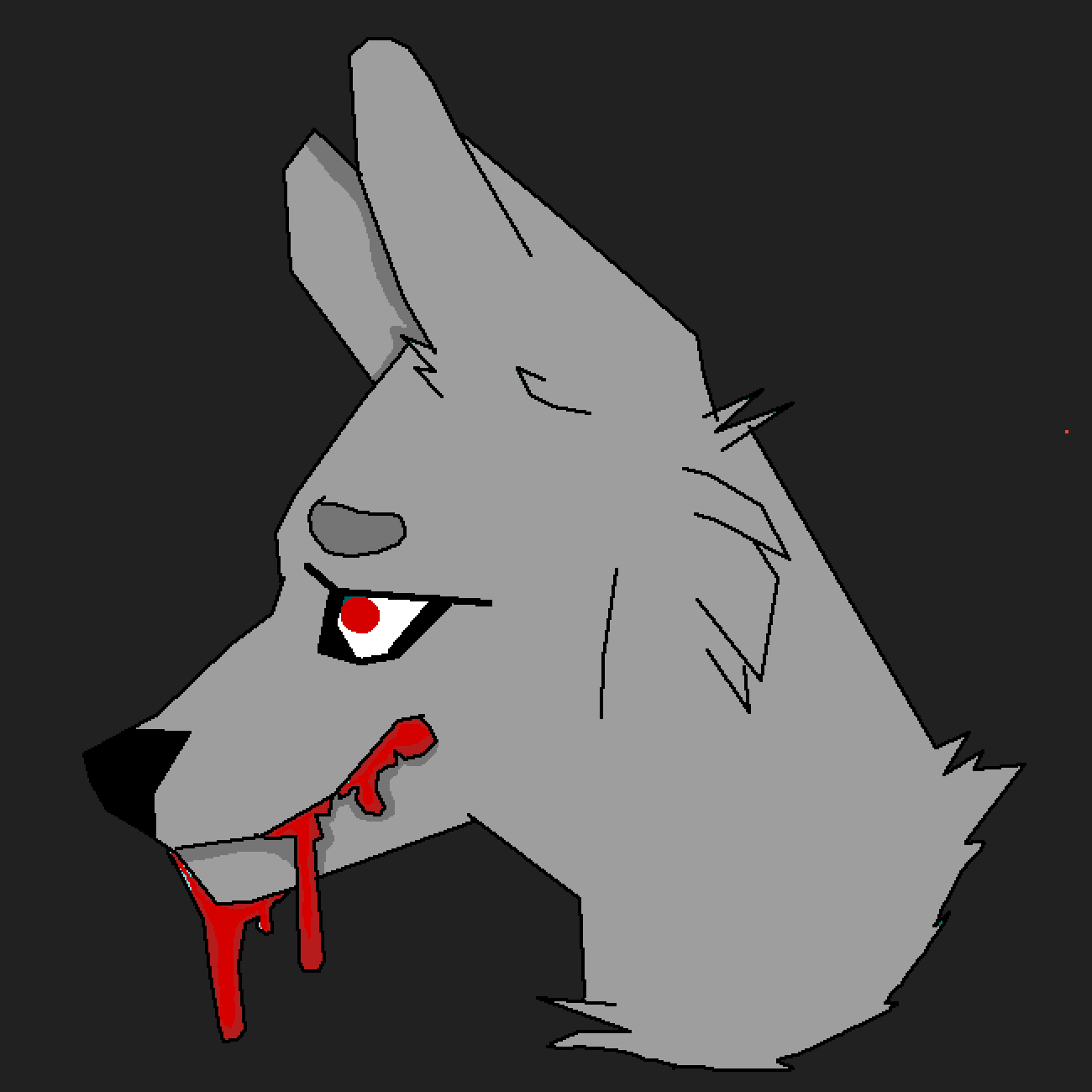 Pixilart - snapped silver wolf by SilentSilver
