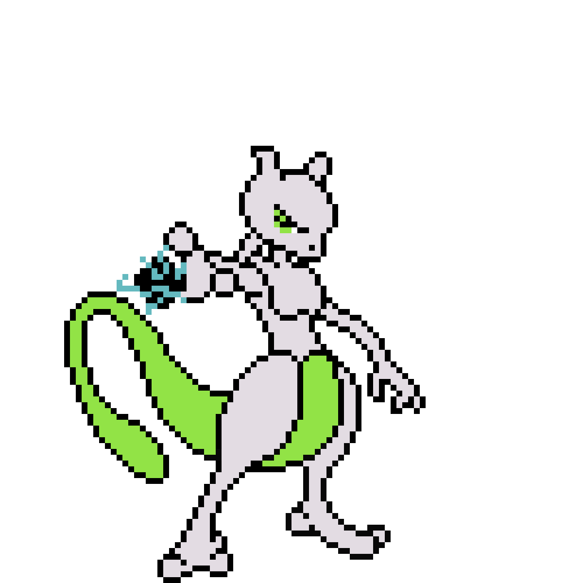 Pixilart - a shiny mewtwo appeared by poiuhgbn