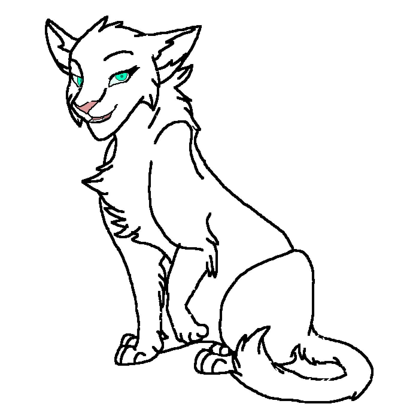 Pixilart - She-cat base by BaseArchive