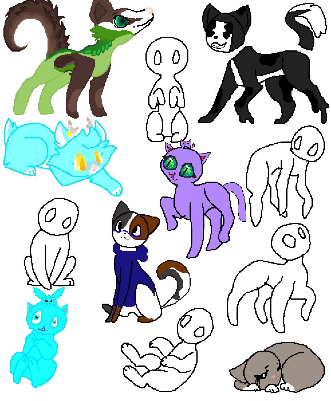 Editing ink bend - Free online pixel art drawing tool - Pixilart