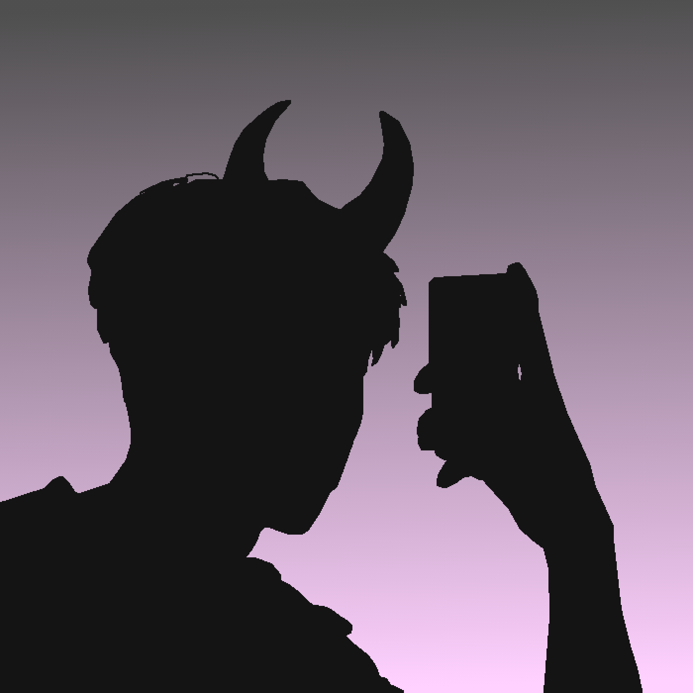 Pixilart - Demon holding phone by Derpy-gurl