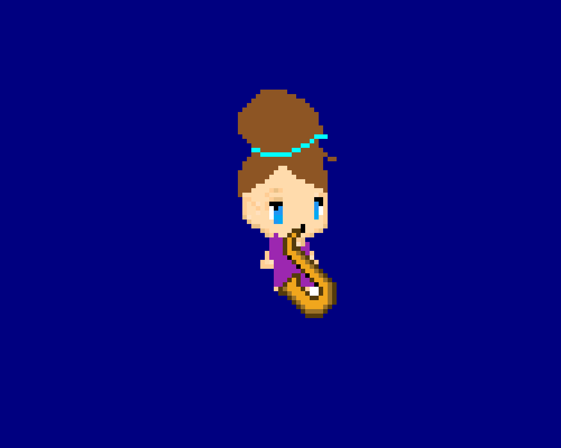 Pixilart - Saxophone playing chibi by NiceNadya