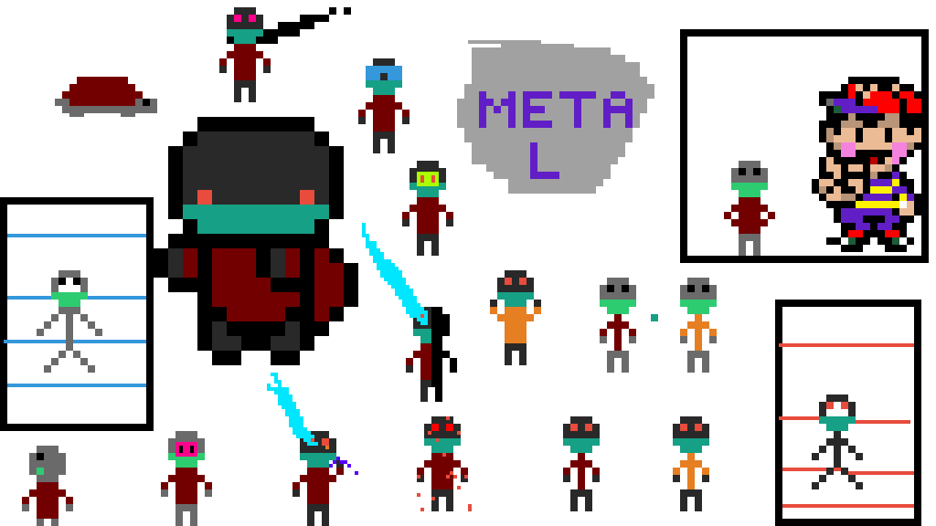 Pixilart - metal bandit overworld sprite board part 4 by woganmogan