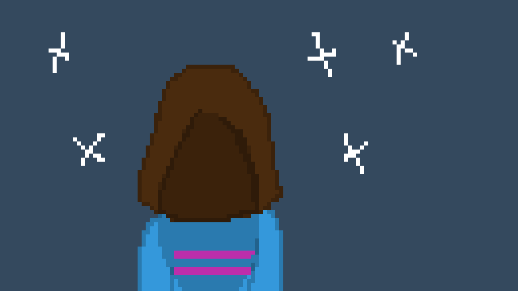 Pixilart - Frisk Look At the stars by YoonGiHoSeok