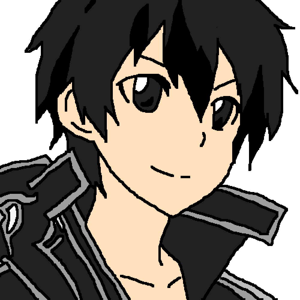Editing Kazuto Kirigaya Or Kirito - Free online pixel art drawing tool ...