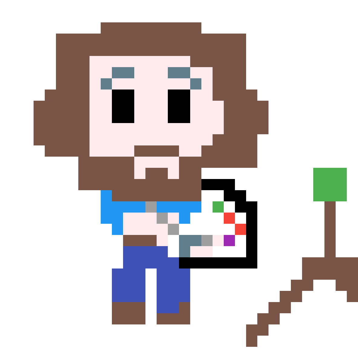 Pixilart - Bob Ross Pixel Art by Anonymous