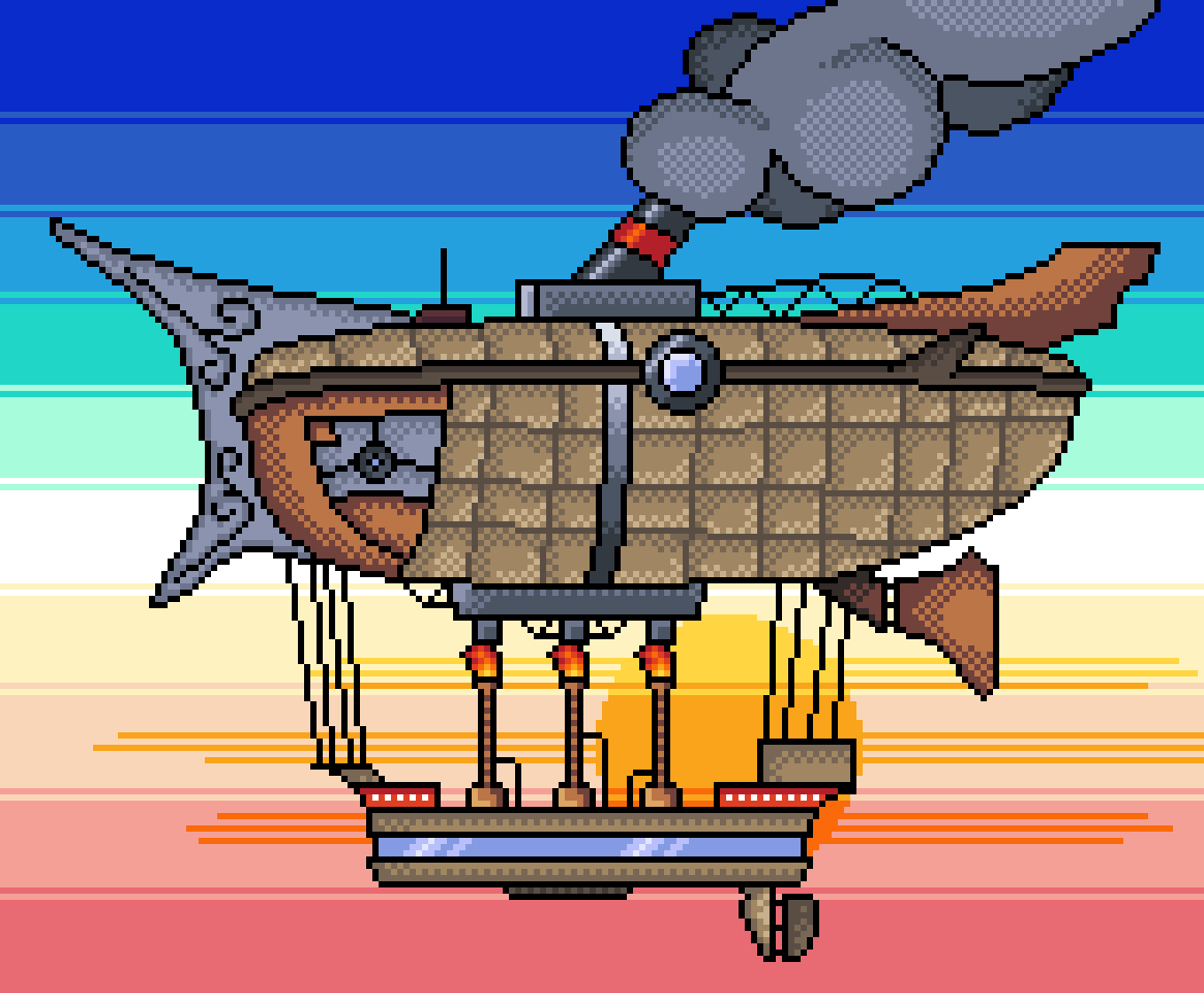 Pixilart - Steampunk Airship by Pixel-Pigeon