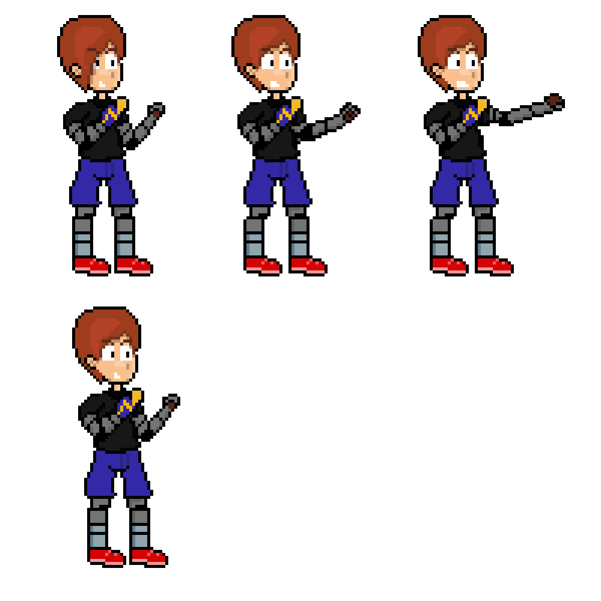 Pixilart - Commando boy beat 'em up punch by anameraucana