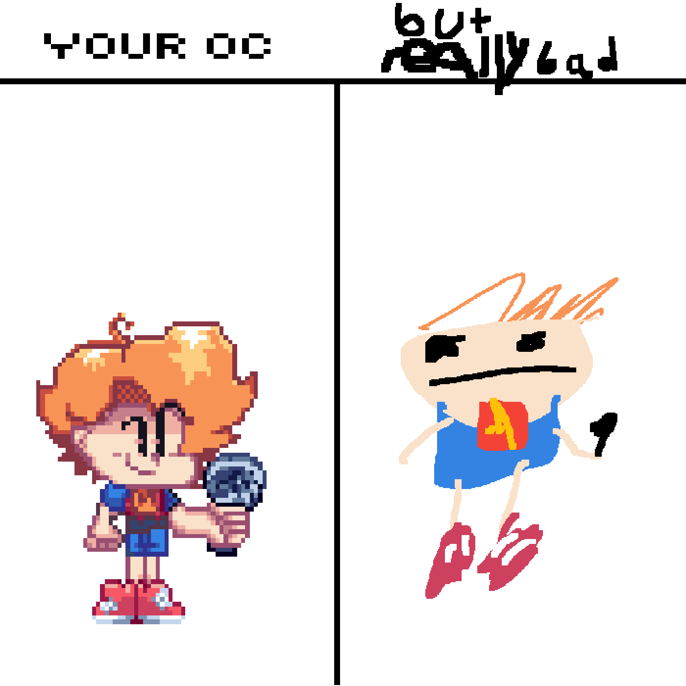 Pixilart - make my oc but bad by datsonicboy