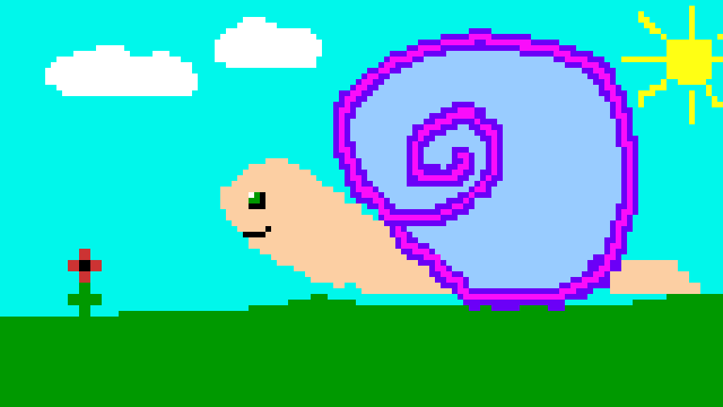 Pixilart - Sammy the snail by rach5741
