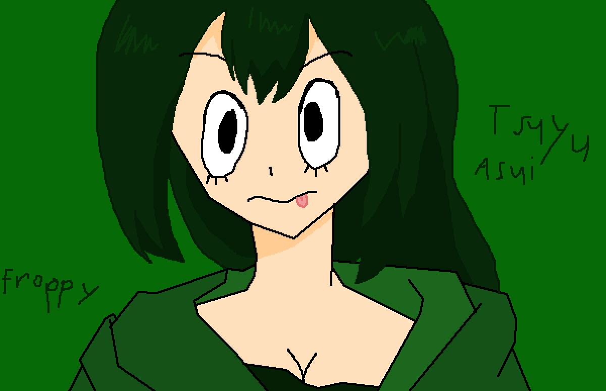 Editing Froppy Tsuyu Asui - Free online pixel art drawing tool - Pixilart