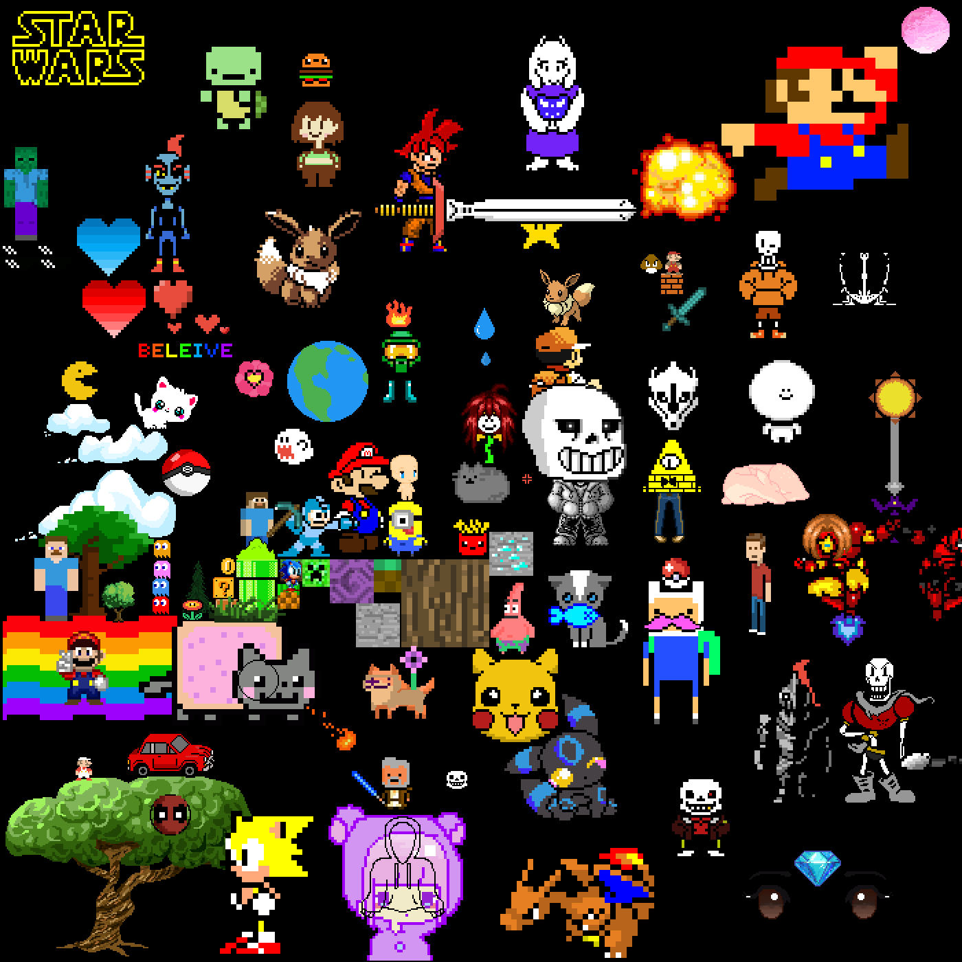 Pixilart - stamp night party 2 by baconpuppy219