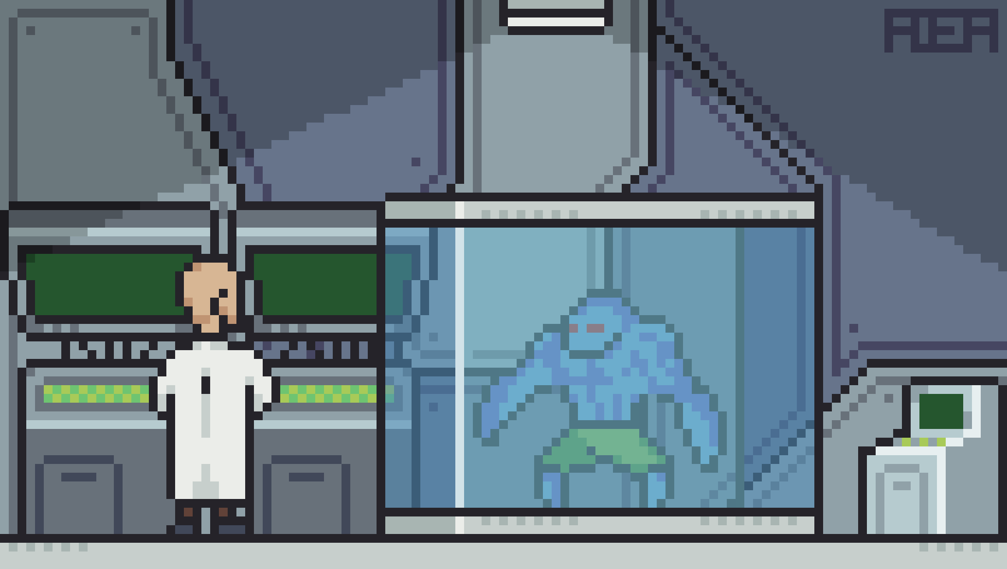 Pixilart - the monster lab by AeaDraw