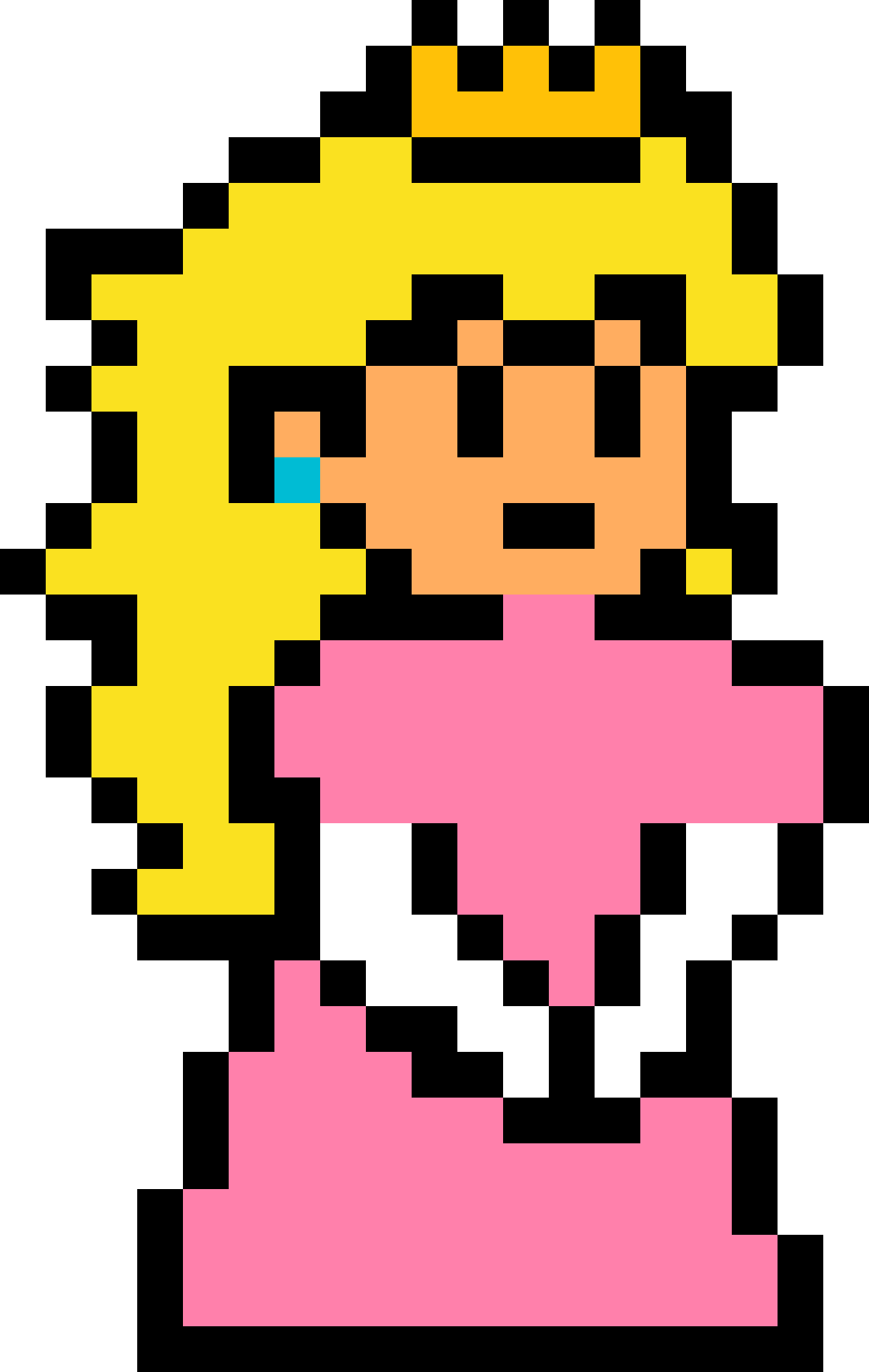 Editing Princess peach sprite - Free online pixel art drawing tool ...