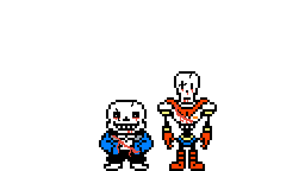 Editing Sans and papyrus's death screen(Fan made) - Free online pixel ...