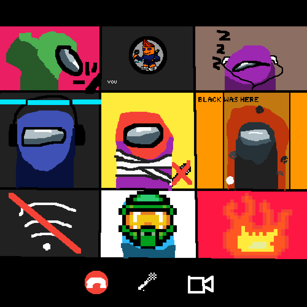 Pixilart - among us zoom call be lik by Mjak537