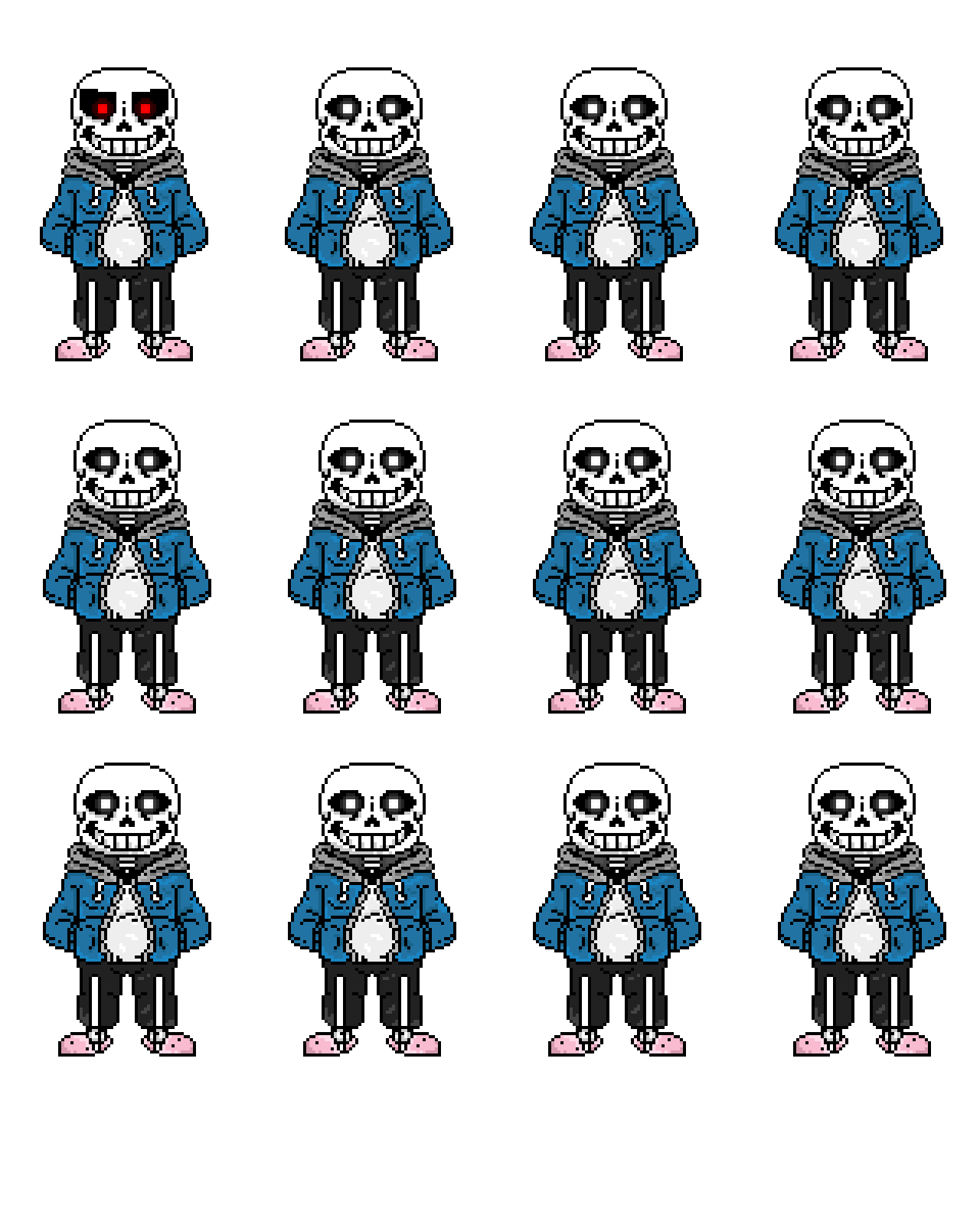 Pixilart - Sans colored collab by From-Motherfan