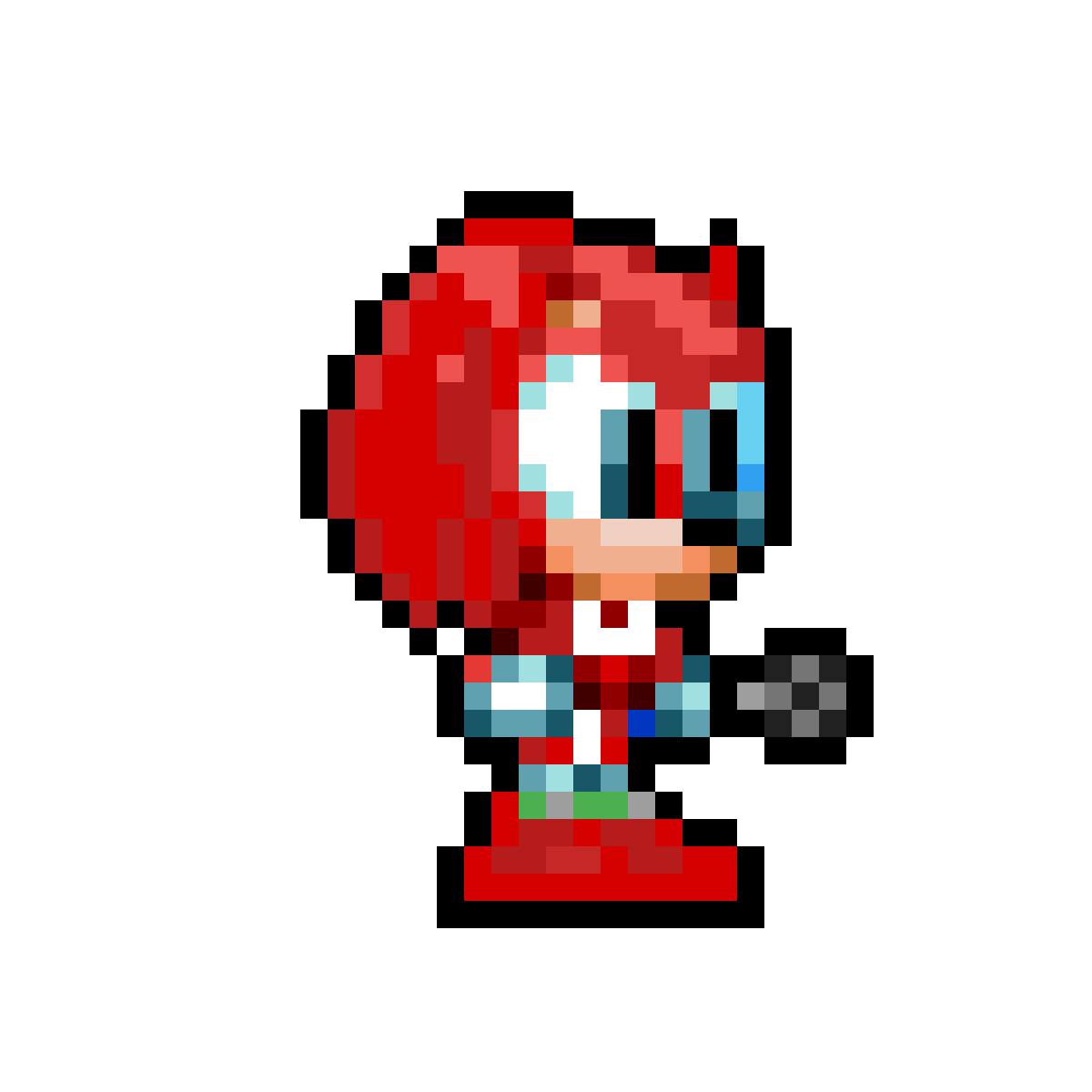 Pixilart - chibi knuckles fnf by THECAPTAIN85