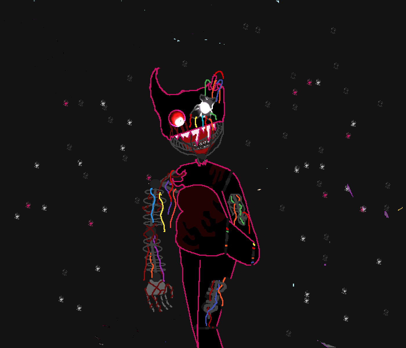 Pixilart - corruption fnaf 3/burned by corrupt-devil