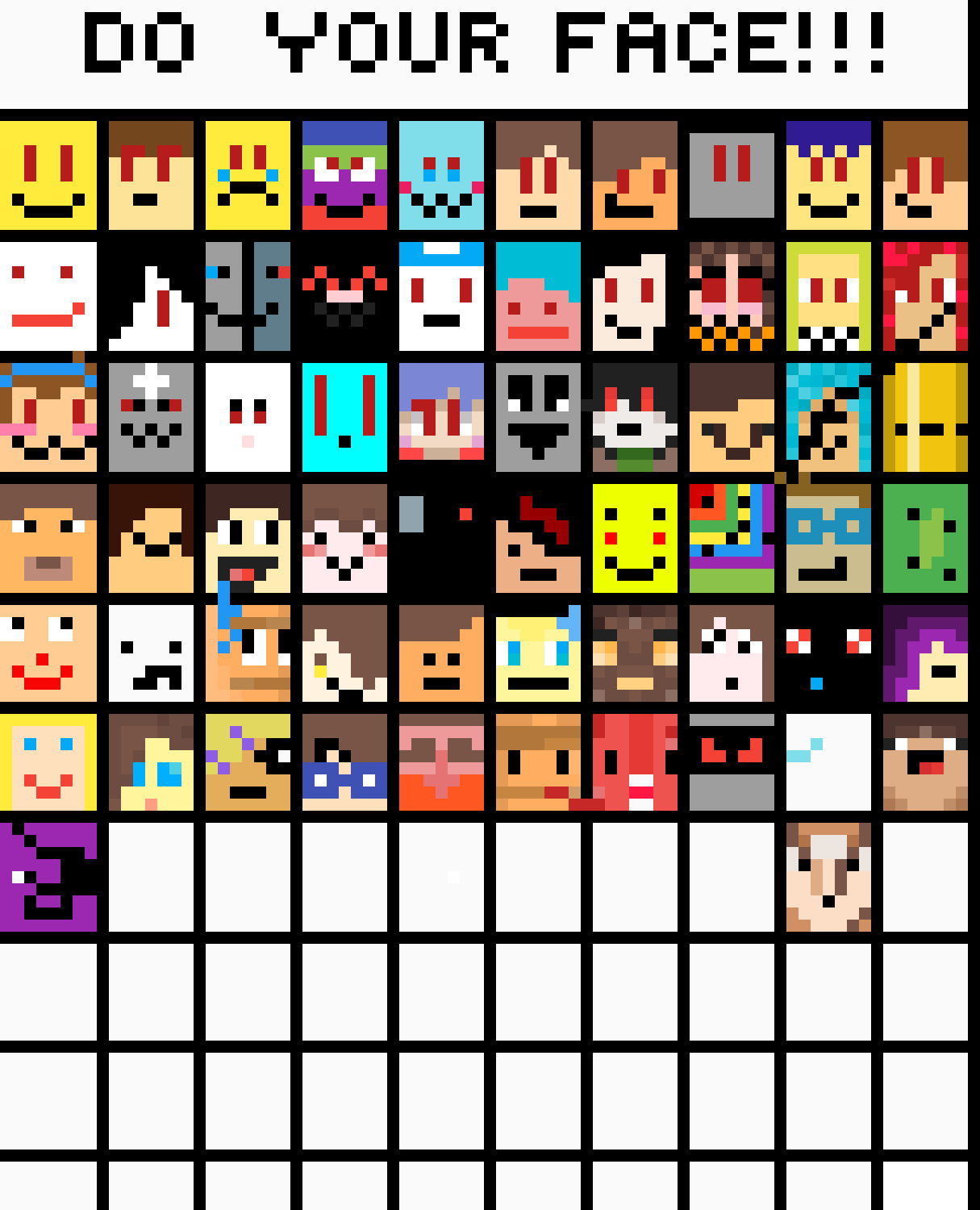 Editing Do your Minecraft face - Free online pixel art drawing tool ...