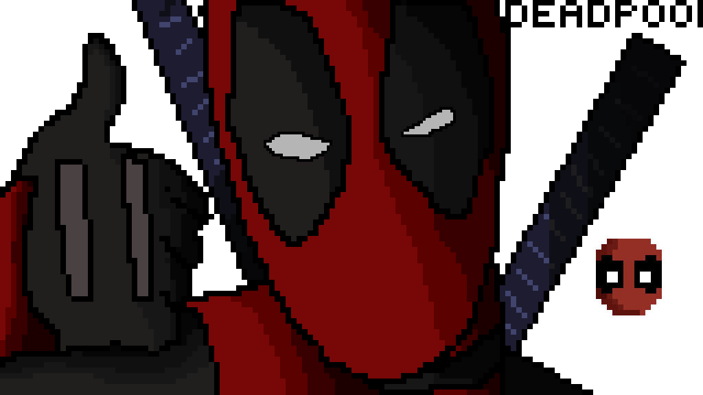 Pixilart - DeadPool Pixel Version by whatever2