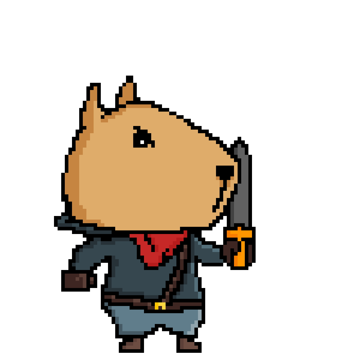 Pixilart - capivara pixel art by GalinhaPixels