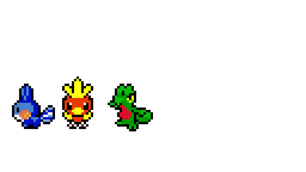 Pixilart - Gen 3 Starters by OpticAssassin
