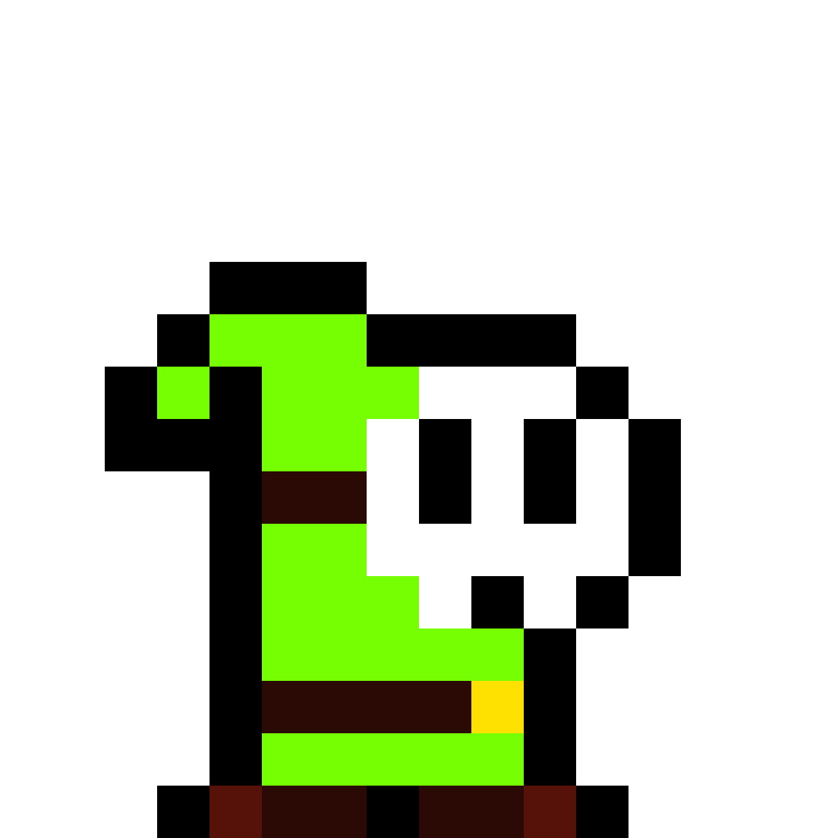 Pixilart - lime green shy guy by poe