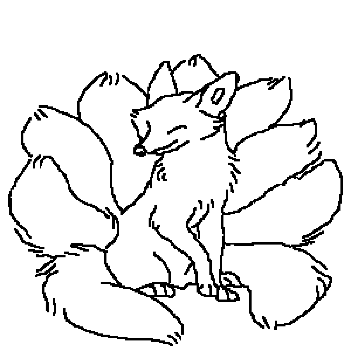 Pixilart - Kitsune Base by Pandacake123