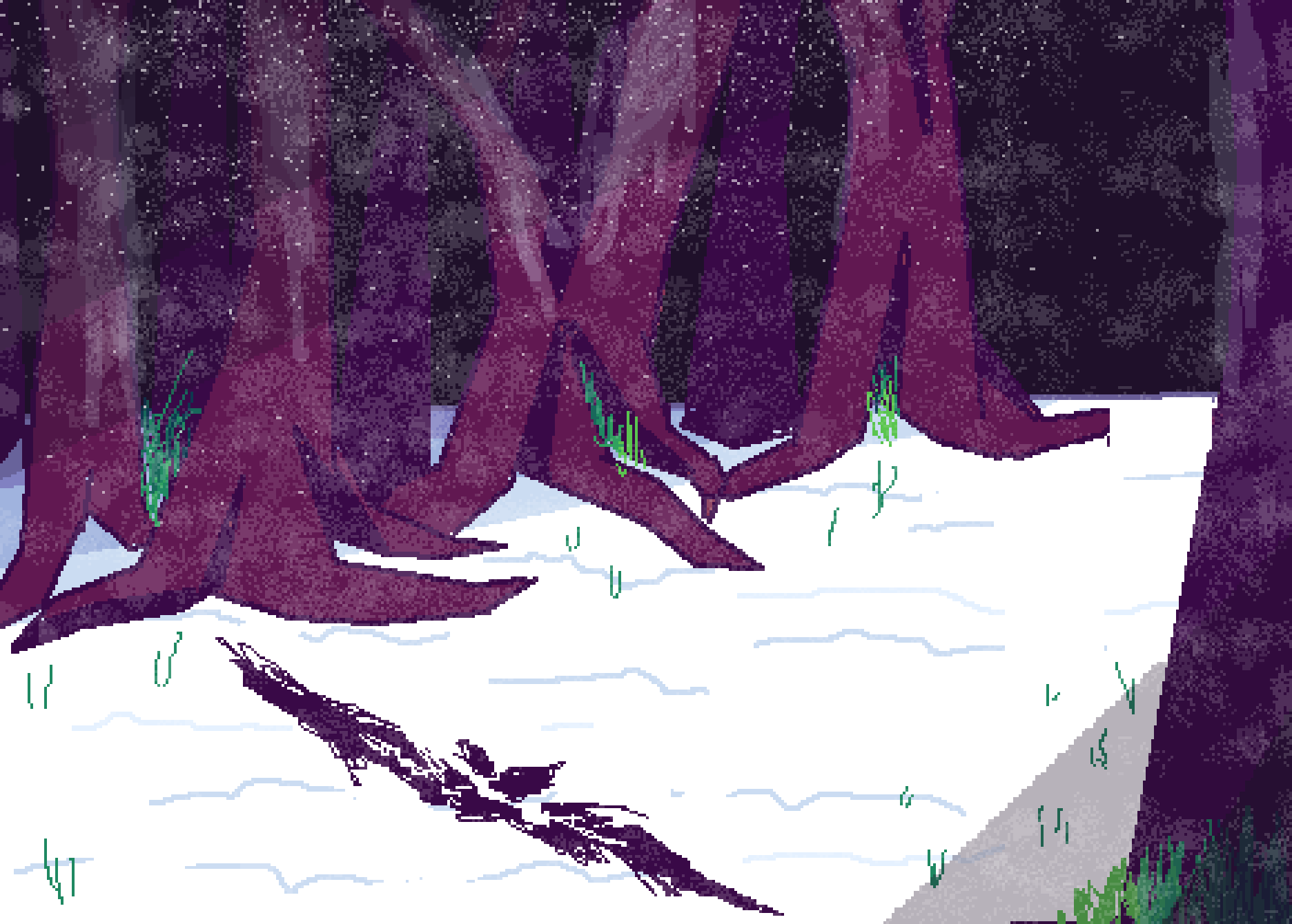 Pixilart - Snowdin Forest by Alex-is-a-Noob