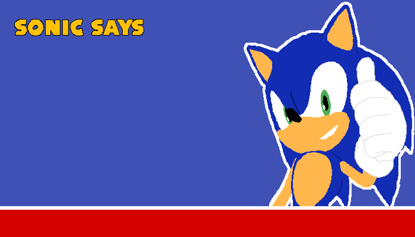 Pixilart Sonic Says Template By Minerpig